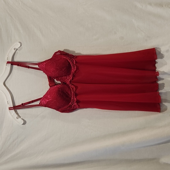 delicates | Intimates & Sleepwear | Xl Red Delicates Lingerie Dress Set ...